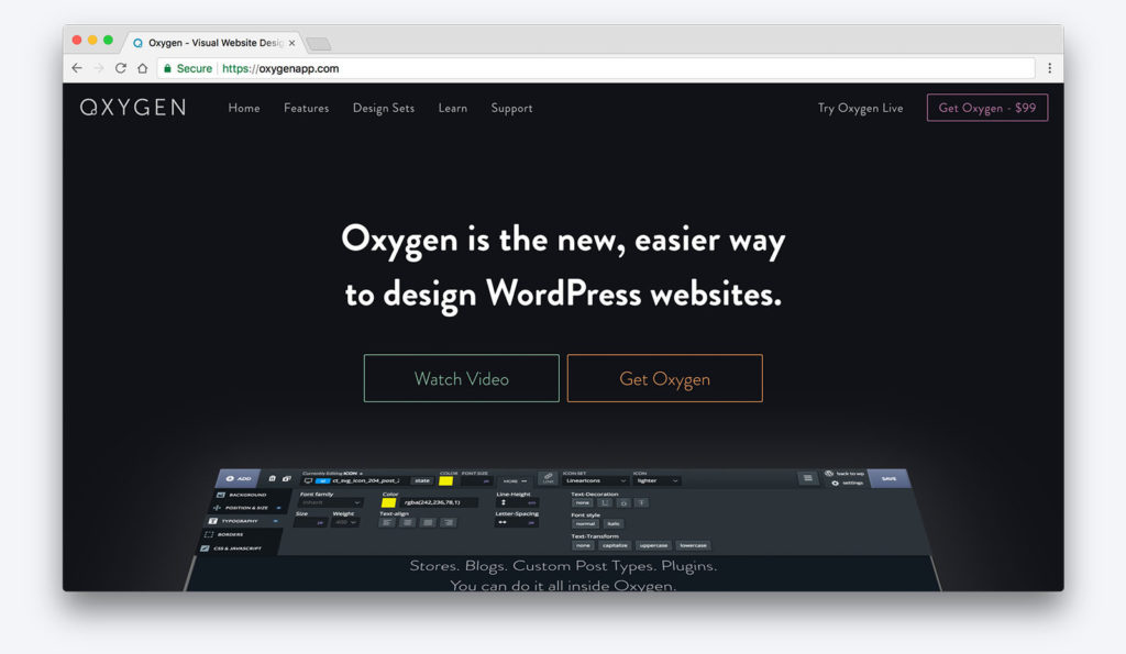 Oxygen — an All in One Visual Site Builder for WordPress