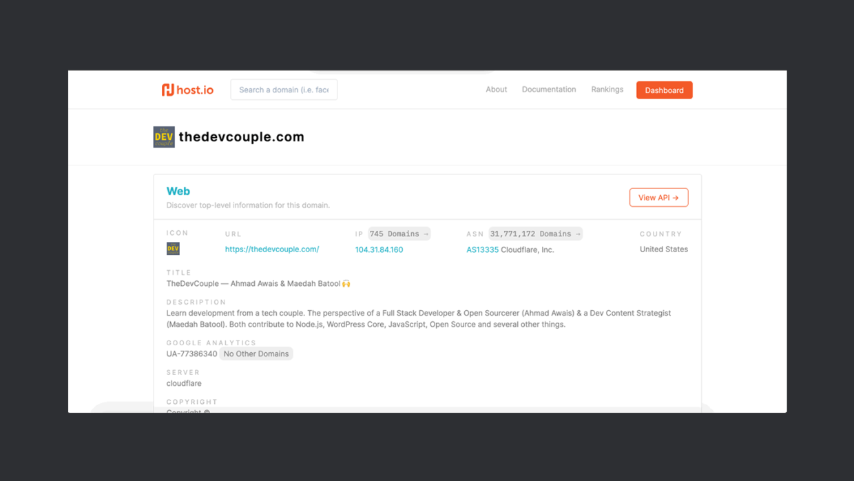 Host.io Review – One Place for All Domain Information